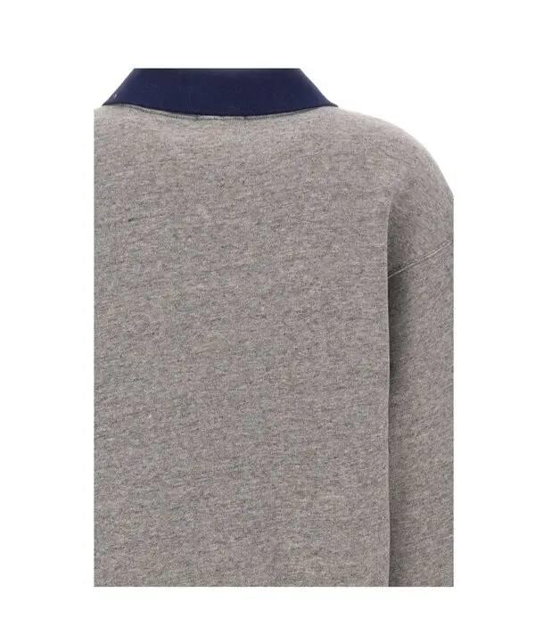 Polo Ralph Lauren Long Sleeve Sweatshirt With Polo Collar - Grey
