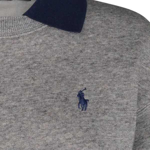 Polo Ralph Lauren Long Sleeve Sweatshirt With Polo Collar - Grey