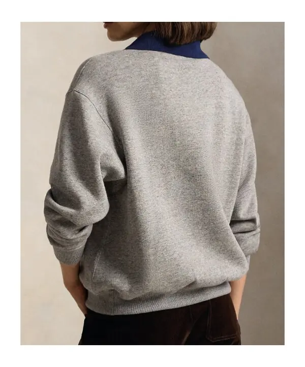 Polo Ralph Lauren Long Sleeve Sweatshirt With Polo Collar - Grey