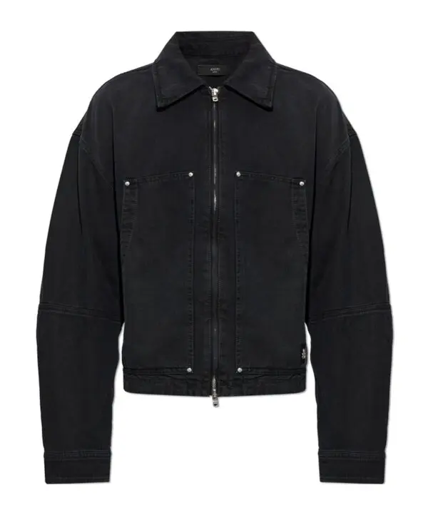Amiri Boxy Zip-front Denim Jacket