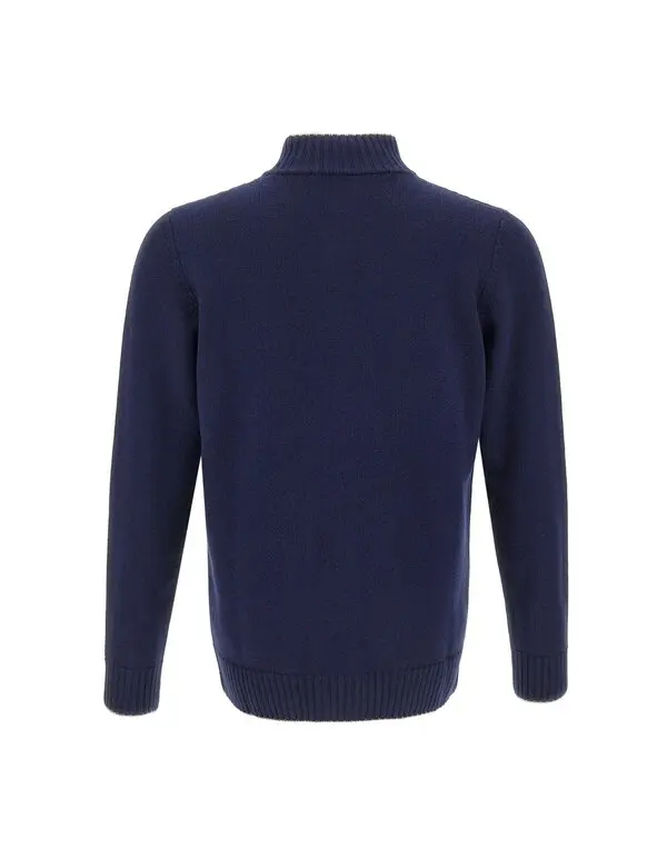 Eleventy Long-sleeved Cardigan With Contrasting Piping