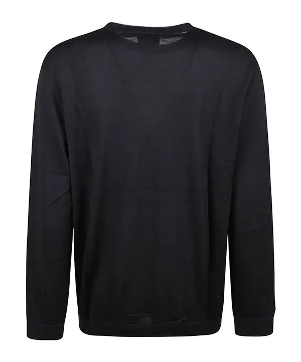 Emporio Armani Long-sleeved Crewneck Jumper - Blu Navy