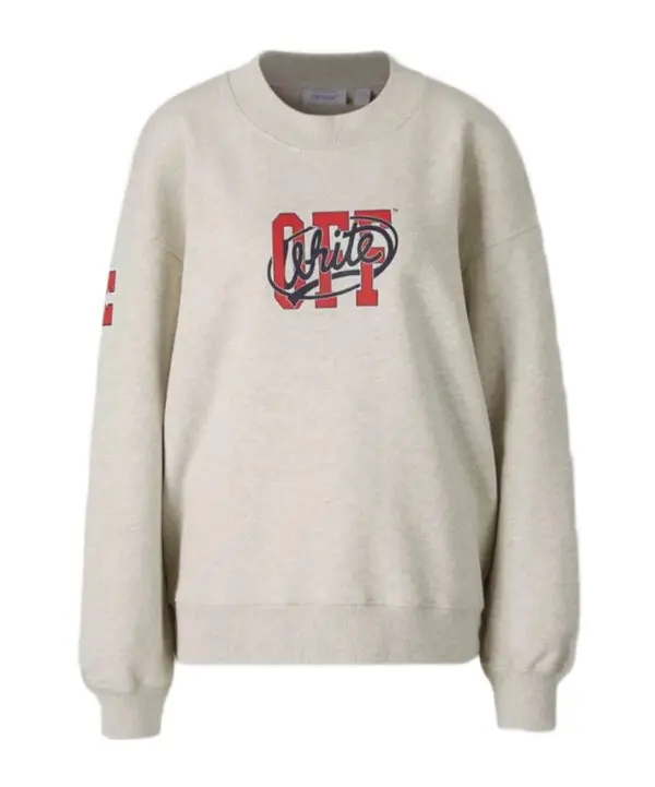 Off-White Logo-print Crew-neck Sweater