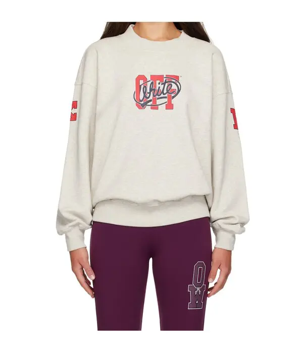 Off-White Logo-print Crew-neck Sweater