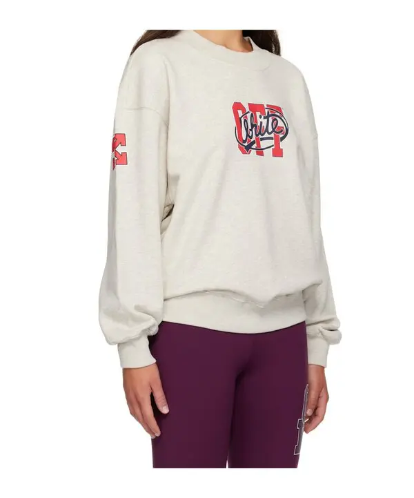 Off-White Logo-print Crew-neck Sweater