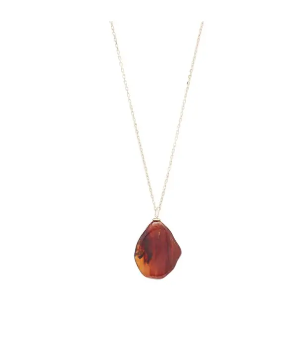 Victoria Beckham Ambra Gold-plated Pendant Necklace - Brown