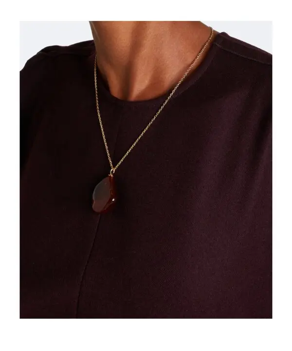 Victoria Beckham Ambra Gold-plated Resin Pendant Necklace