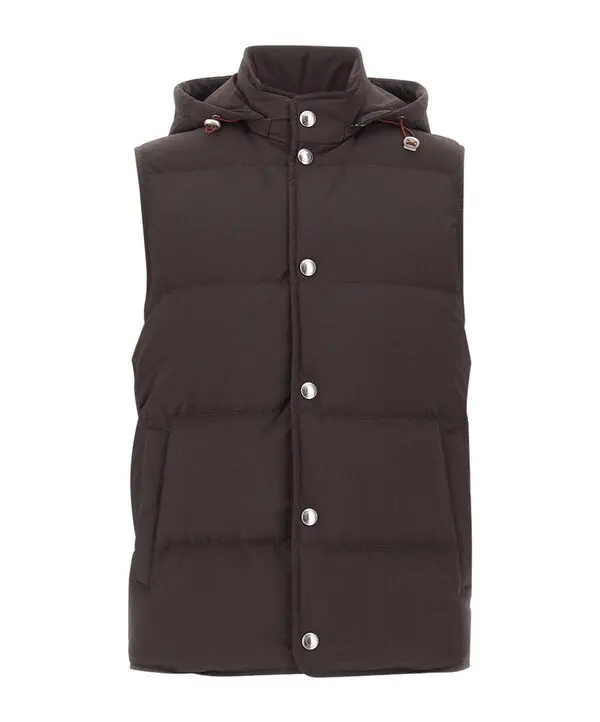 Eleventy Hooded Down Vest - No