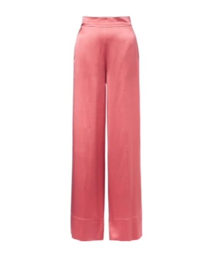 JOSEPH Dijon Silk Satin Wide-leg Pants - Pink