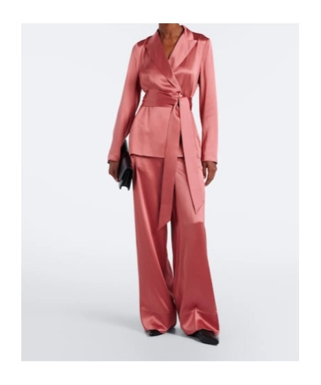 JOSEPH Dijon Silk Satin Wide-leg Pants