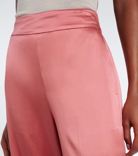 JOSEPH Dijon Silk Satin Wide-leg Pants
