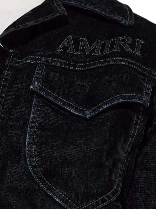 Amiri Logo Embroidered Denim Jacket