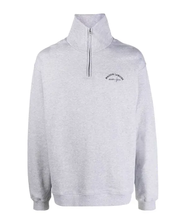 Maison Labiche Half-zip Logo Sweatshirt