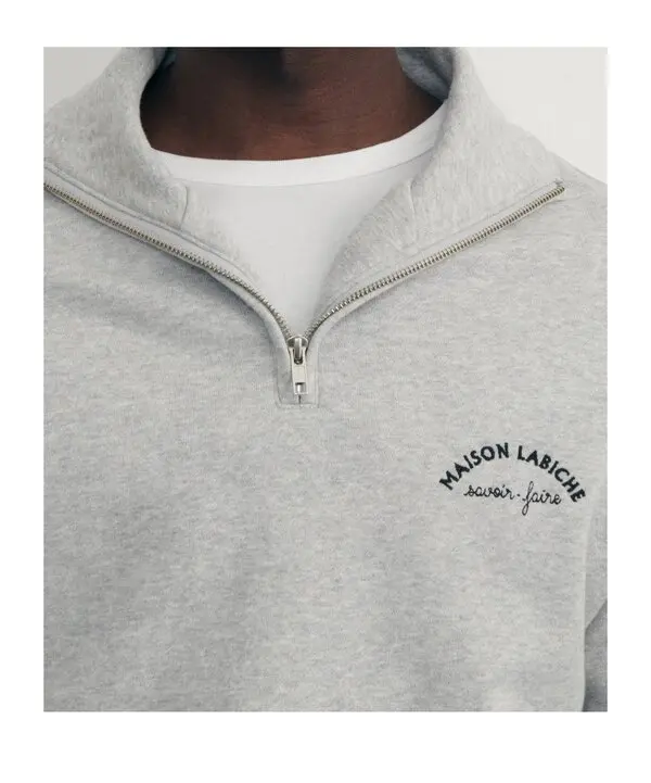 Maison Labiche Half-zip Logo Sweatshirt