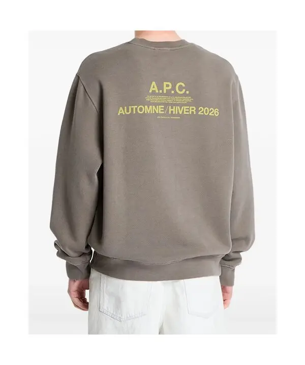 A.p.c. Logo-print Crew-neck Sweater
