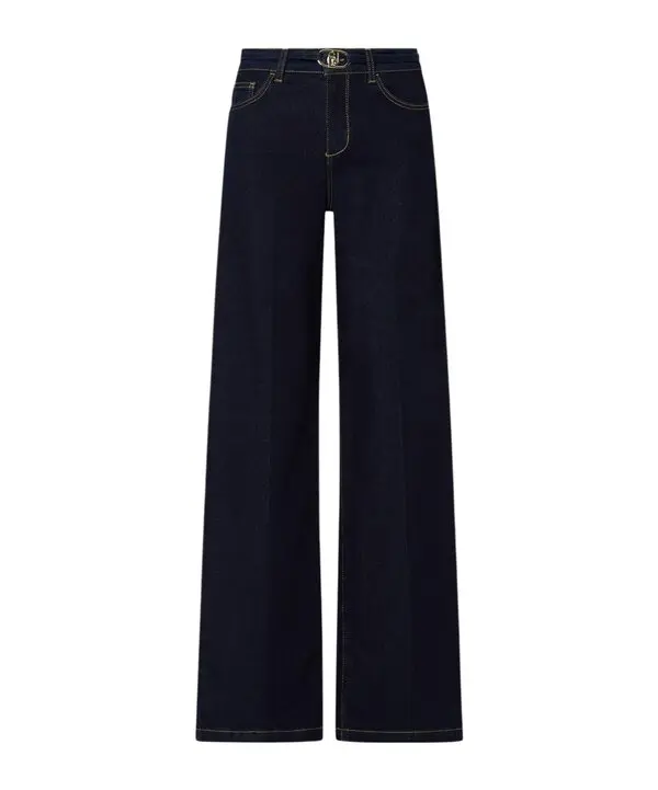 Liu Jo Wide-leg Jeans With Logo Detail - 7s000