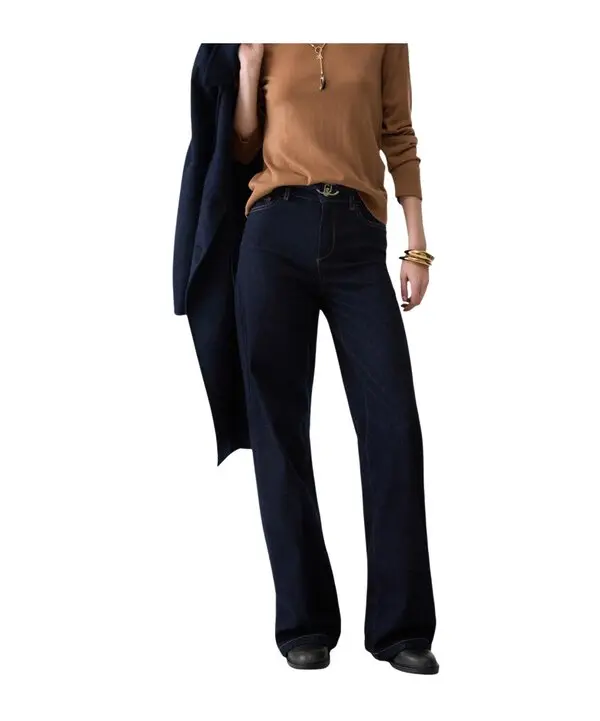 Liu Jo Wide-leg Jeans With Logo Detail - 7s000