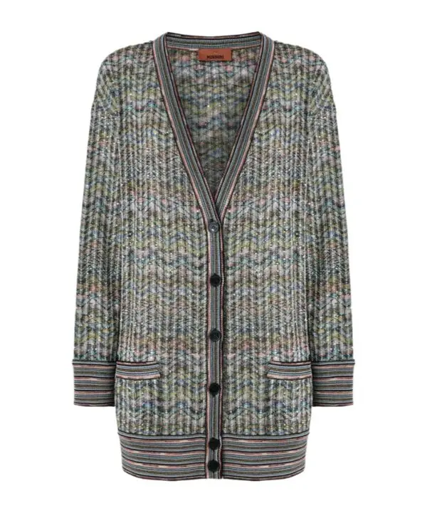 Missoni Sequin-embellished Zigzag-pattern Cardigan