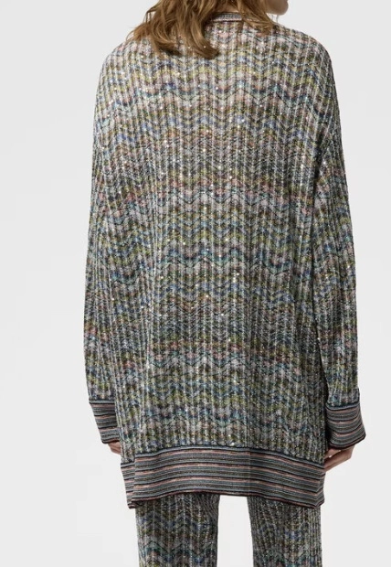Missoni Sequin-embellished Zigzag-pattern Cardigan