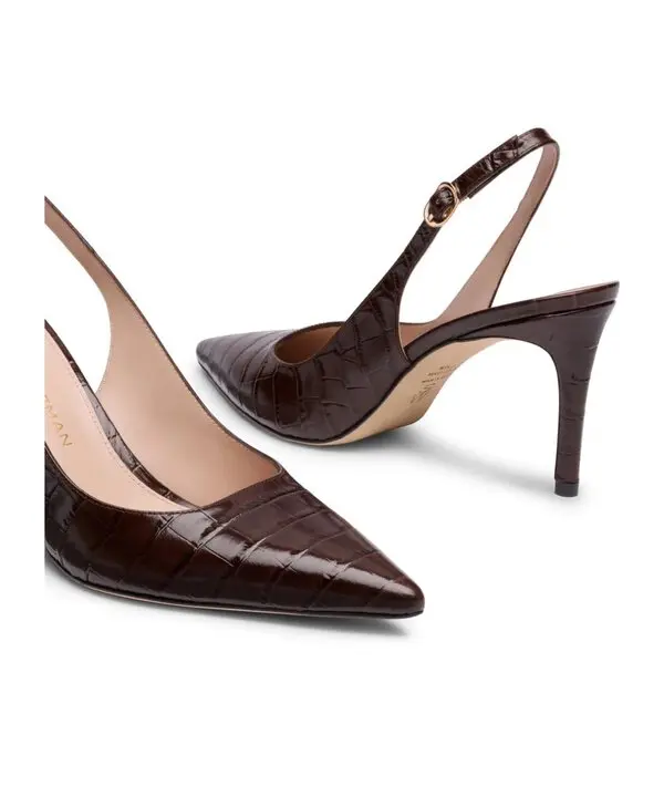STUART WEITZMAN Power Slingback 75 - Walnut