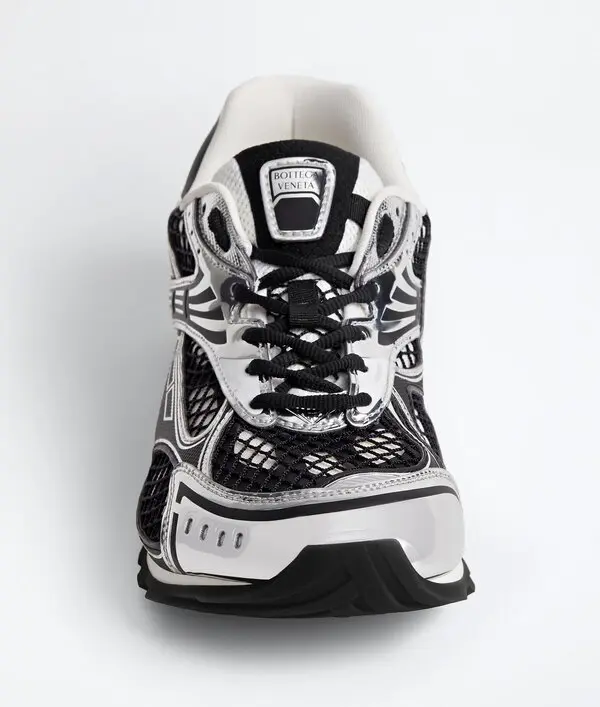 Bottega Veneta Orbit Lace-up Sneakers - Black/silver