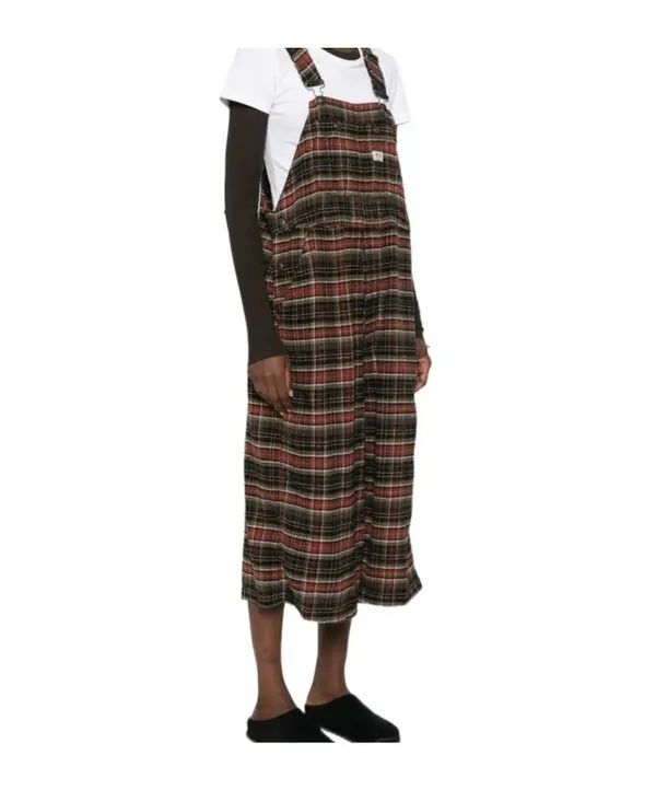 R13 Plaid Overalls