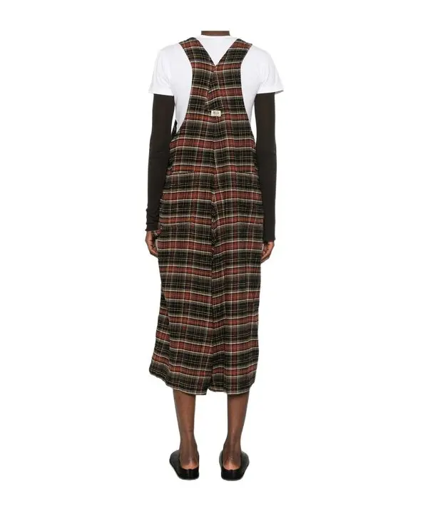 R13 Plaid Overalls