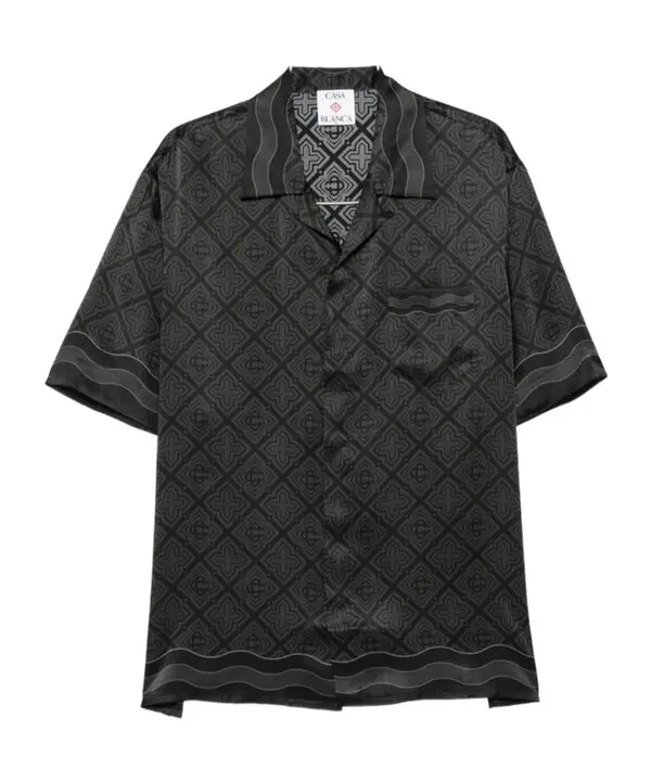 Casablanca Radiating Monogram Silk Shirt