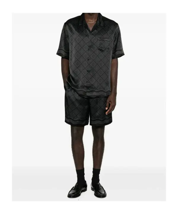 Casablanca Radiating Monogram Silk Shirt
