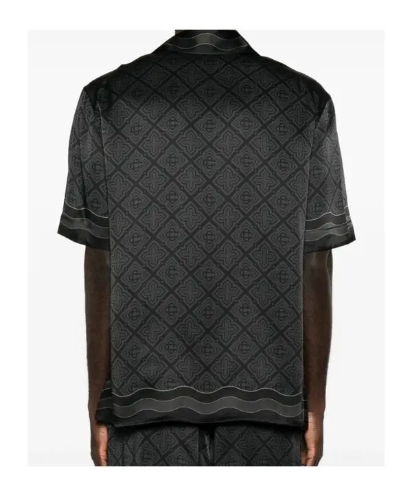 Casablanca Radiating Monogram Silk Shirt