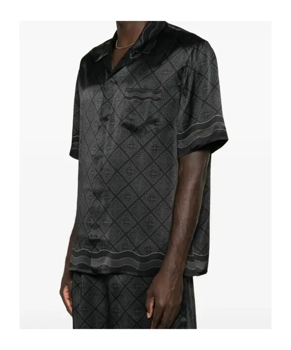 Casablanca Radiating Monogram Silk Shirt