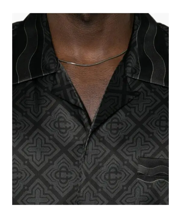 Casablanca Radiating Monogram Silk Shirt