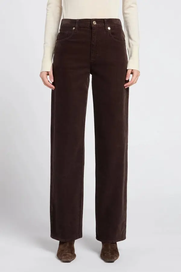 7 For All Mankind Stovepipe Belt-loop Corduroy Trousers