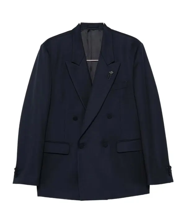 LARDINI Double-breasted Peak-lapel Jacket