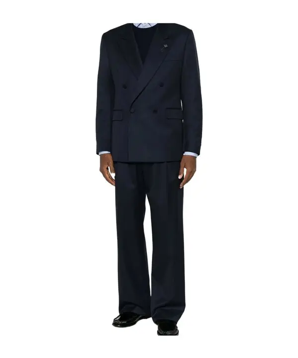 LARDINI Double-breasted Peak-lapel Jacket