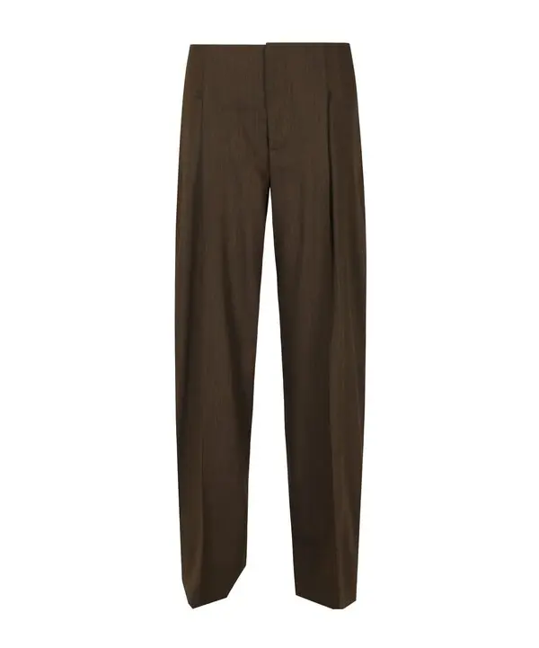 Alberta Ferretti Pleated Wide-leg Trousers