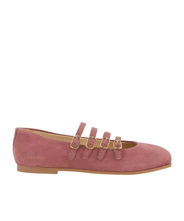 Chloé Buckle-fastening Leather Ballet Flats
