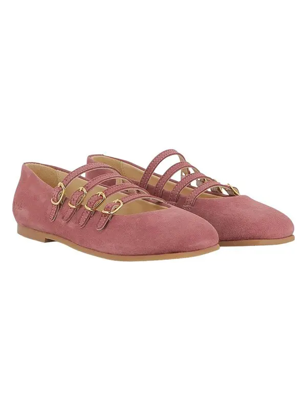 Chloé Buckle-fastening Leather Ballet Flats
