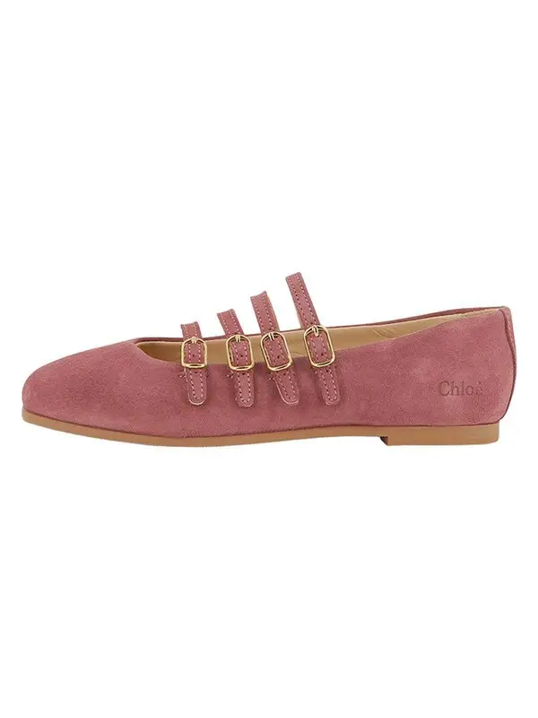 Chloé Buckle-fastening Leather Ballet Flats