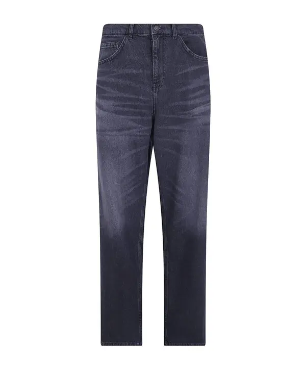 LES DEUX Washed-effect Straight-leg Jeans