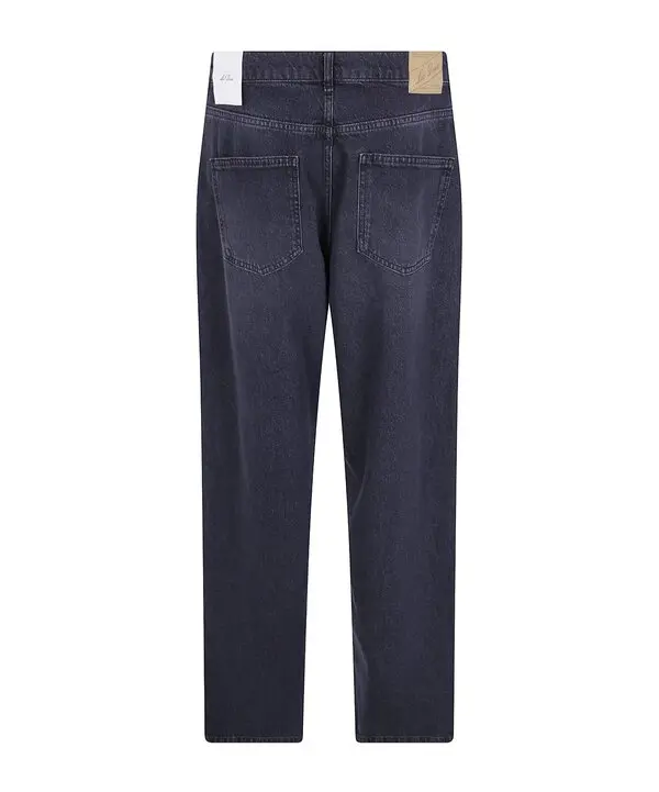 LES DEUX Washed-effect Straight-leg Jeans