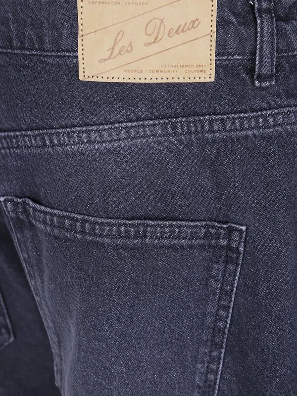 LES DEUX Washed-effect Straight-leg Jeans