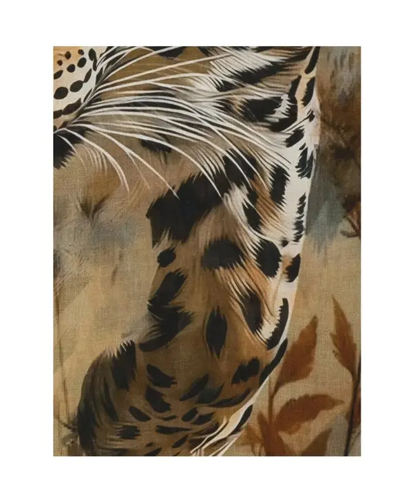 D'ANIELLO Animal-print Frayed-edge Scarf