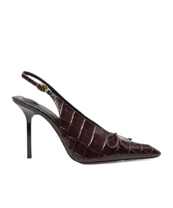 Jacquemus Croc-effect Slingback Pumps
