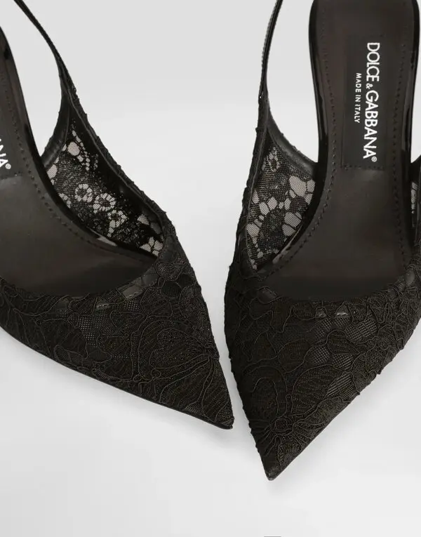Dolce & Gabbana Lace Slingback Pumps