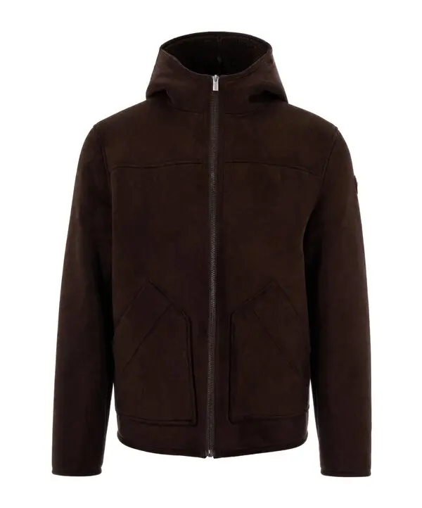 COLMAR Suede Zip-up Hooded Jacket