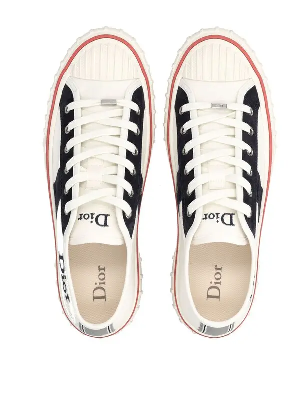 Dior Hooper Low-top Canvas Sneakers - White