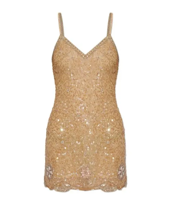 LoveShackFancy Lyrika Sequined Mini Dress - No
