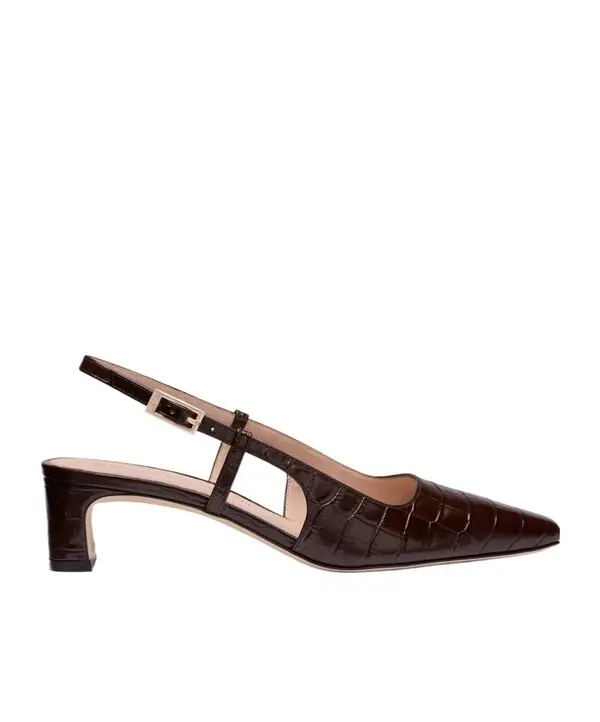 STUART WEITZMAN Baby Babette Slingback Pumps - Walnut