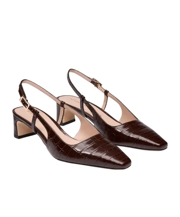 STUART WEITZMAN Baby Babette Slingback Pumps - Walnut